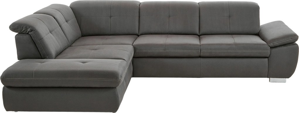 XXXLutz ROHOVÁ SEDAČKA, textil, tmavě šedá Beldomo Speed - Sedací soupravy - 000711013501