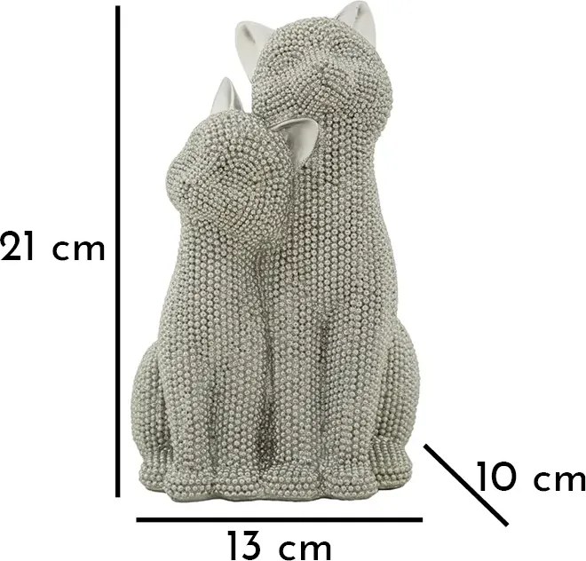 Dekorativní soška Sparky 21 cm stříbrná
