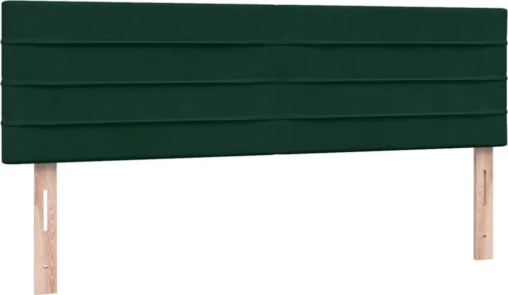Box spring postel s matrací tmavě zelená 160x220 cm samet 3316362