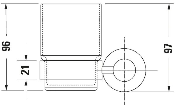 Duravit 99191000 - Nástěnný stojánek na zubní kartáčky D-CODE levá lesklý chrom
