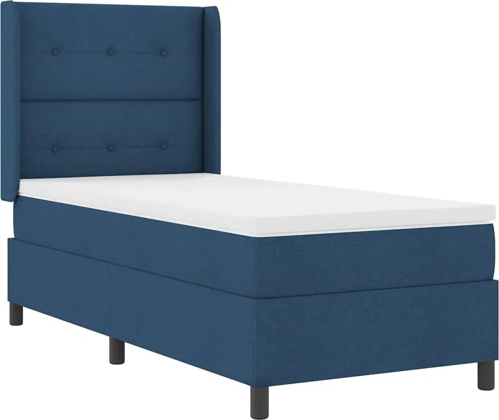 Postel s boxspringem s polštářem Modrá 200 x 80 cm textil 3341615