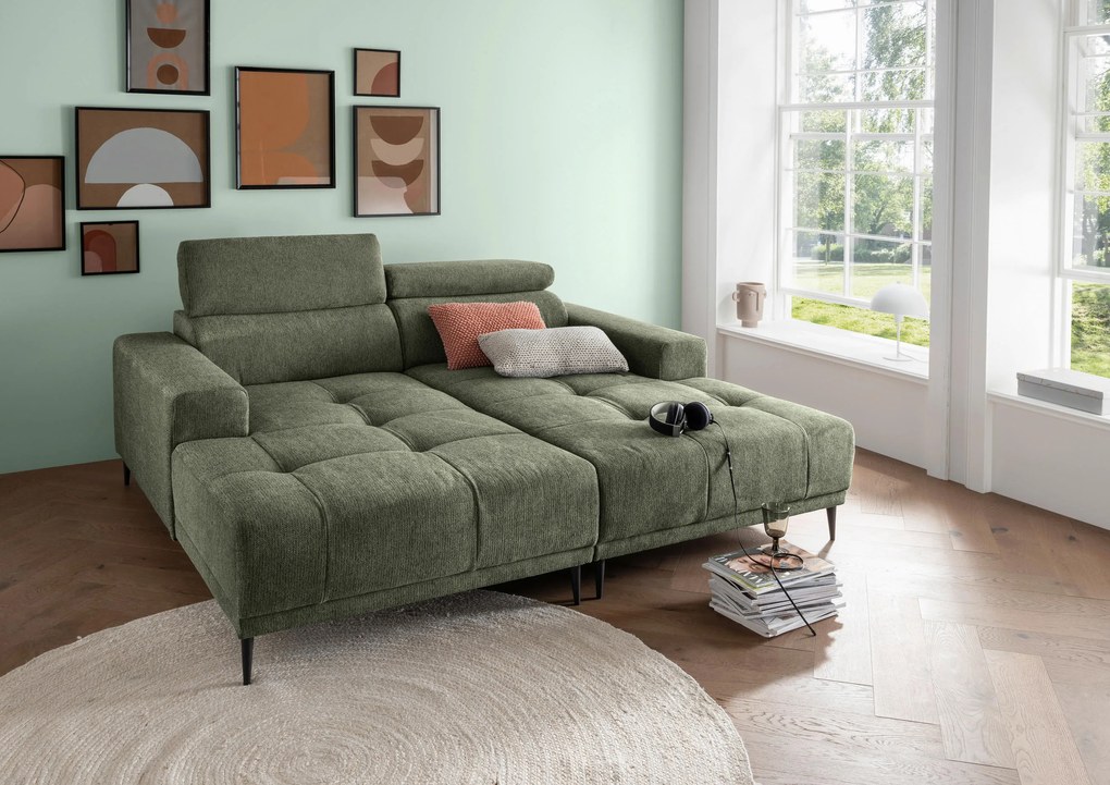 XXXLutz POHOVKA BIG SOFA, textil, tmavě zelená Livetastic - Pohovky - 002310041632