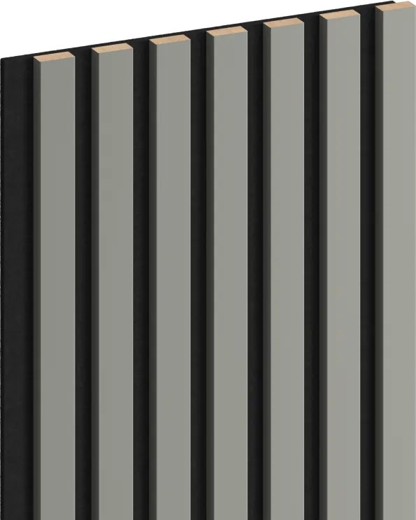 Mexen Lam-F, akustické stěnové lamely 275 × 31,5 cm, filc 6 mm, šedá matná, S105-275317-2812-052