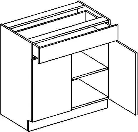 CASARREDO D80/S1 dolní skříňka se zásuvkou CLAUDIE sonoma
