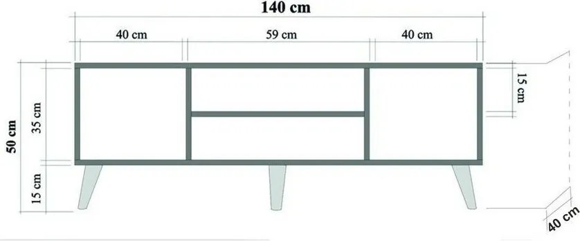 Televizní stolek Truva Sonoma Oak