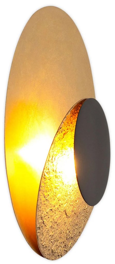 LED nástěnné světlo La Bocca, zlato-černá