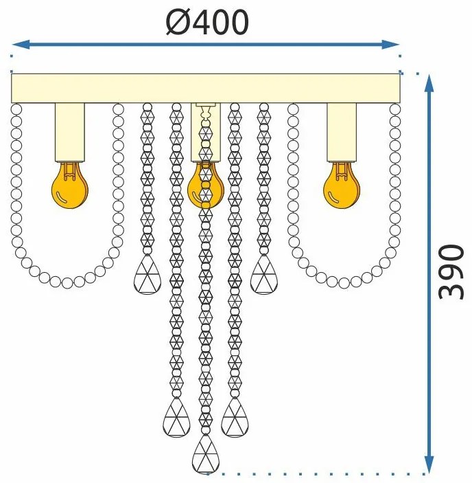 Toolight Designové stropní osvětlení CRYSTAL APP1625-3C
