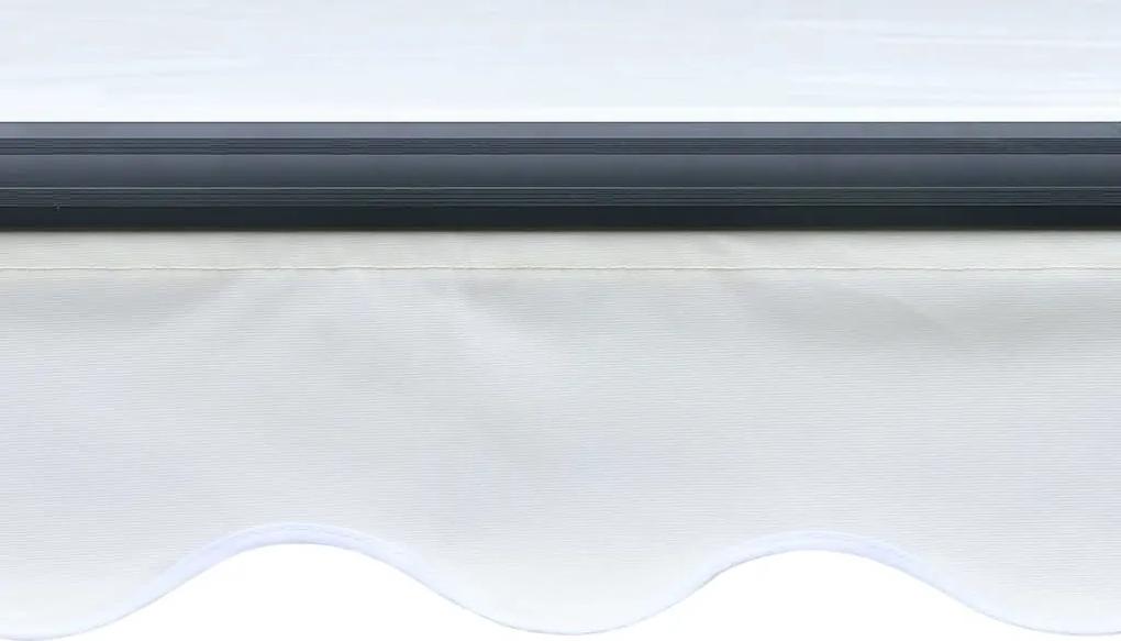 vidaXL Ručně zatahovací markýza s LED světlem 300 x 250 cm [3055221] Barva: krémová