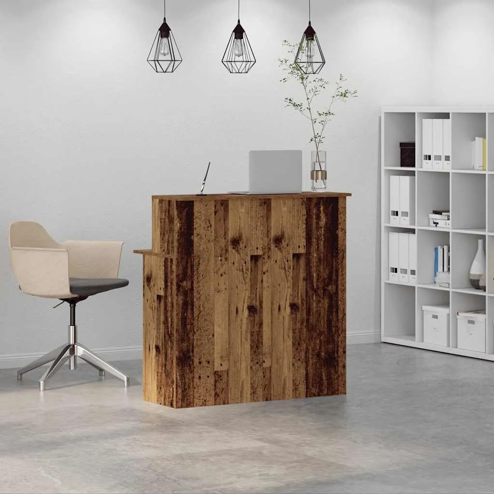 vidaXL Recepční stůl 100x50x103,5 cm kompozitní dřevo [859029] Barva: Černá
