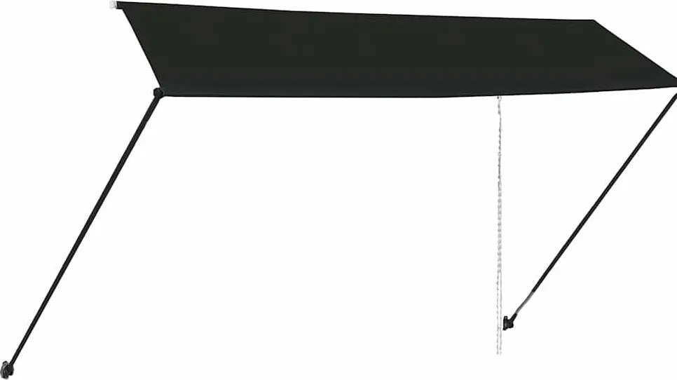 Zatahovací markýza s LED světlem 350 x 150 cm antracitová 145919