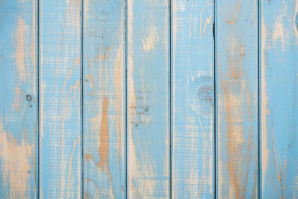 DIMEX | Samolepicí vliesová fototapeta na zeď Staré modré lamely MA-5-2572 | 375 x 250 cm | modrá, hnědá