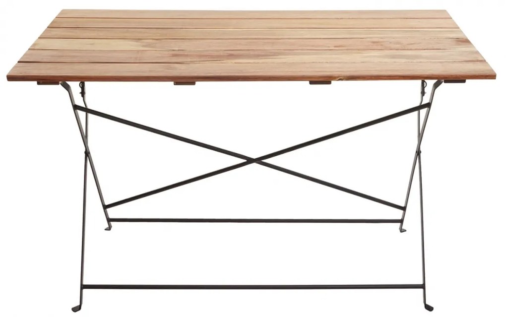 Zahradní stůl HWC-J40, skládací, akáciové dřevo, 120x60cm - přírodní
