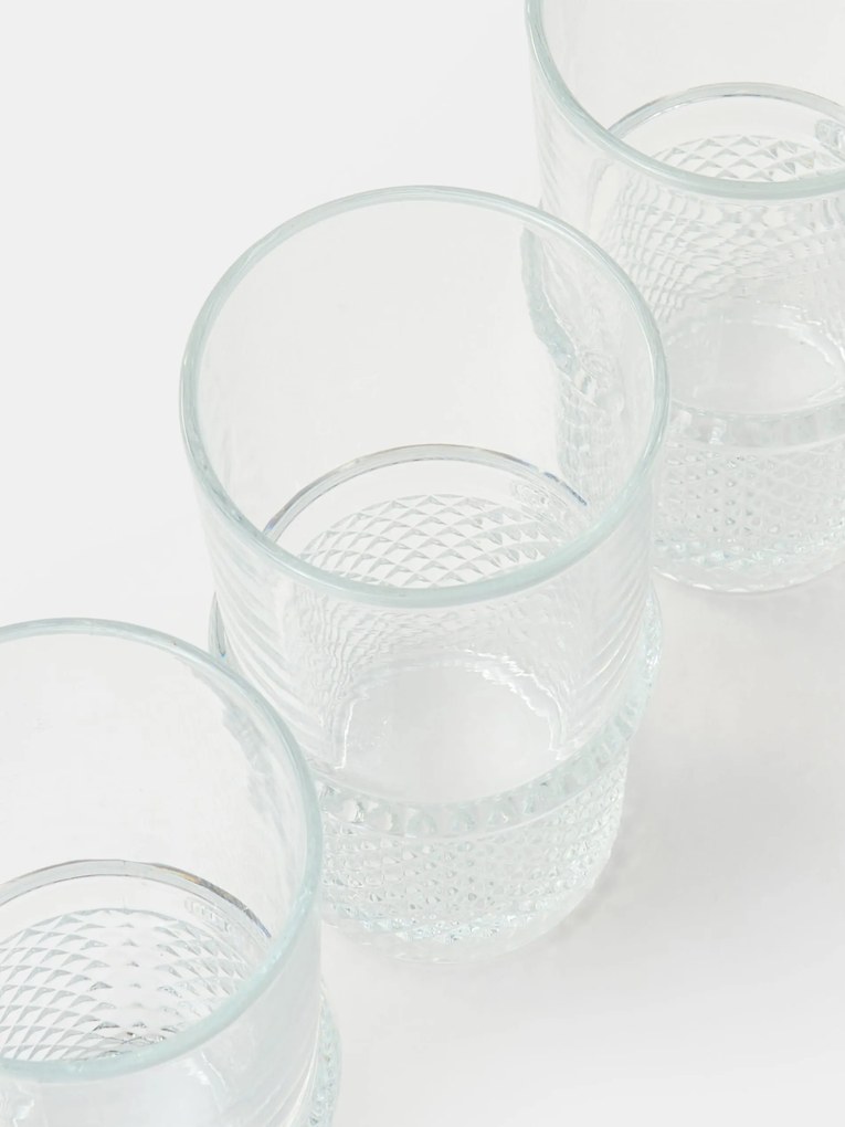 Sinsay - Sada sklenic s reliéfním vzorem 4 pack - clear