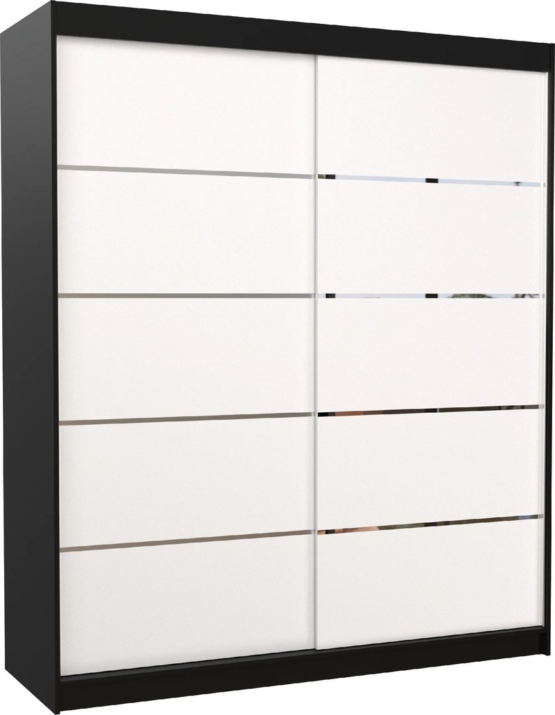 ADRK Furniture Posuvná skříň SPECTRA 180 SW-SPE-B+W-180+A302