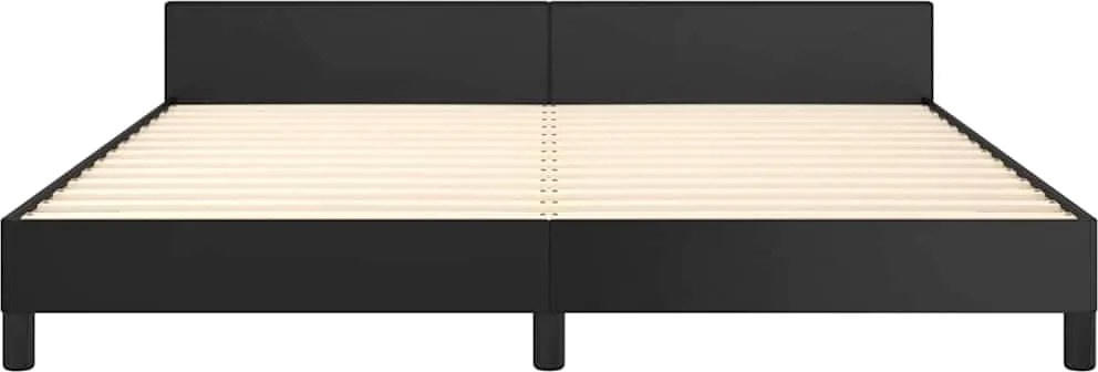 Rám postele s čelem černý 160x200 cm umělá kůže 3125457