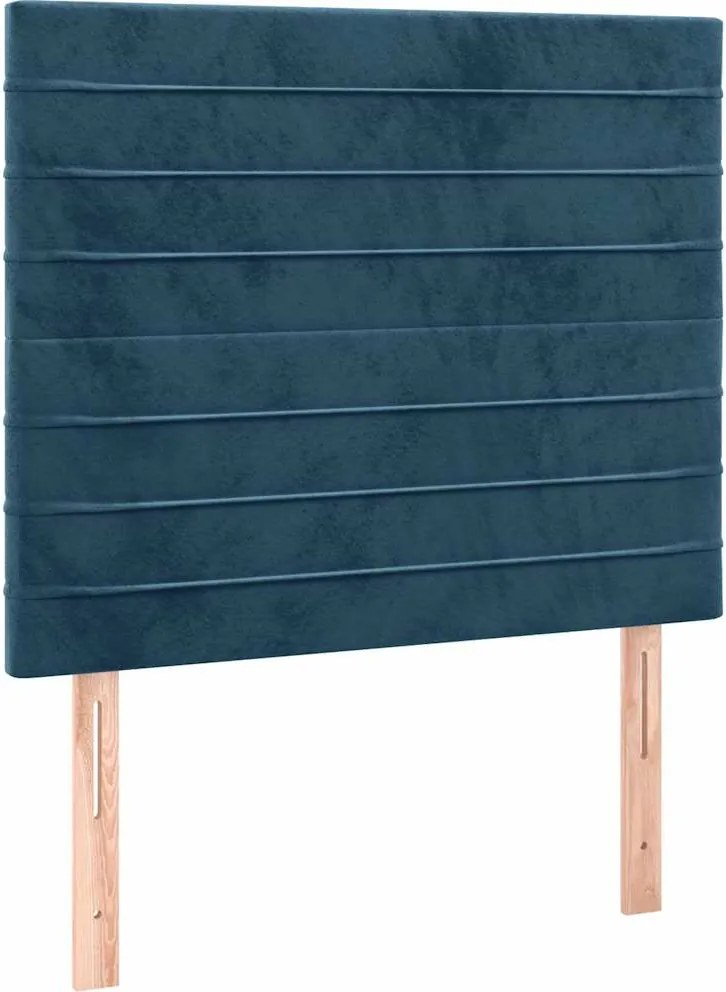 Box spring postel s matrací tmavě modrá 80 x 200 cm samet 3132709