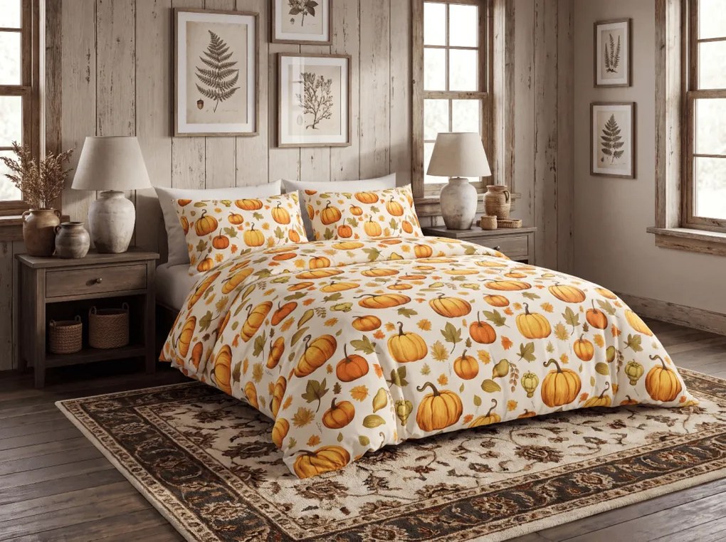 Povlečení z mikrovlákna AUTUMN PUMPKINS barevné Rozměr povlečení: 70 x 90 cm | 140 x 220 cm