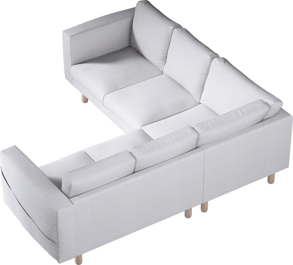 Potah na pohovku IKEA Norsborg rohová 4-místná barva šedá látka pletený vzor