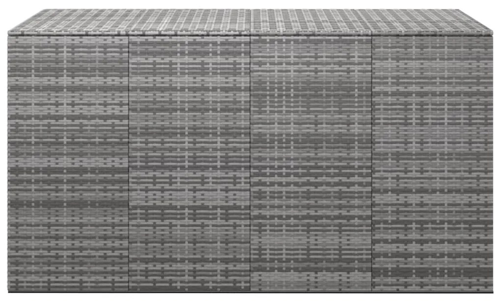 vidaXL Zahradní úložný box PE ratan 194 x 100 x 103 cm šedý