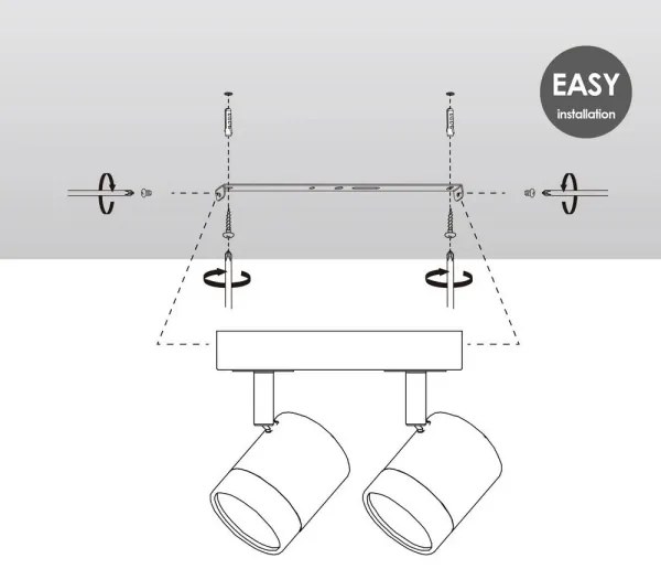 LED Stmívatelné bodové svítidlo MANU 2xGU10/5,8W/230V bílá