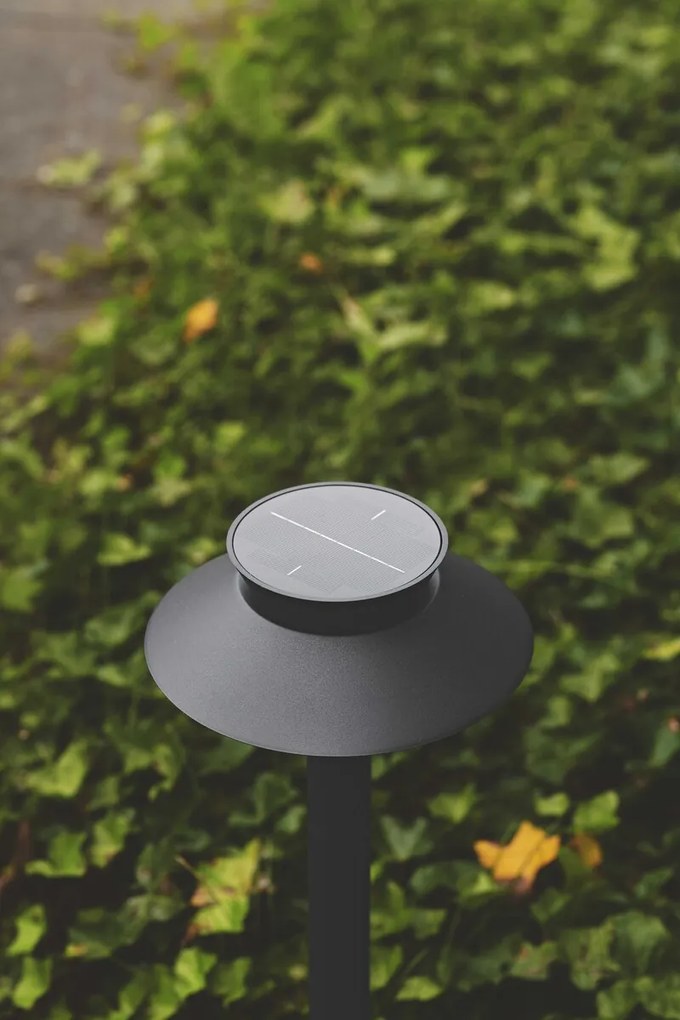 Černý zahradní solární LED sloupek Justina s pohybovým čidlem zapichovací 5W 60cm  - Nordlux