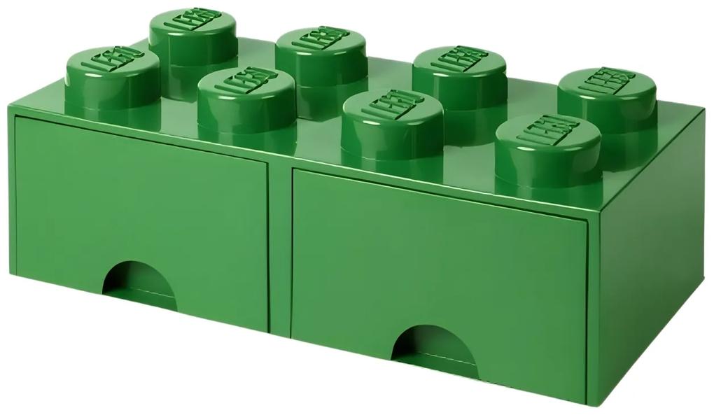 OnaDnes -20% Lego® Tmavě zelený úložný box LEGO® Storage 25 x 50 cm
