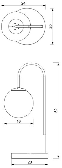 Stolní lampa CAMBRIDGE 1xE14/60W/230V černá/mosaz