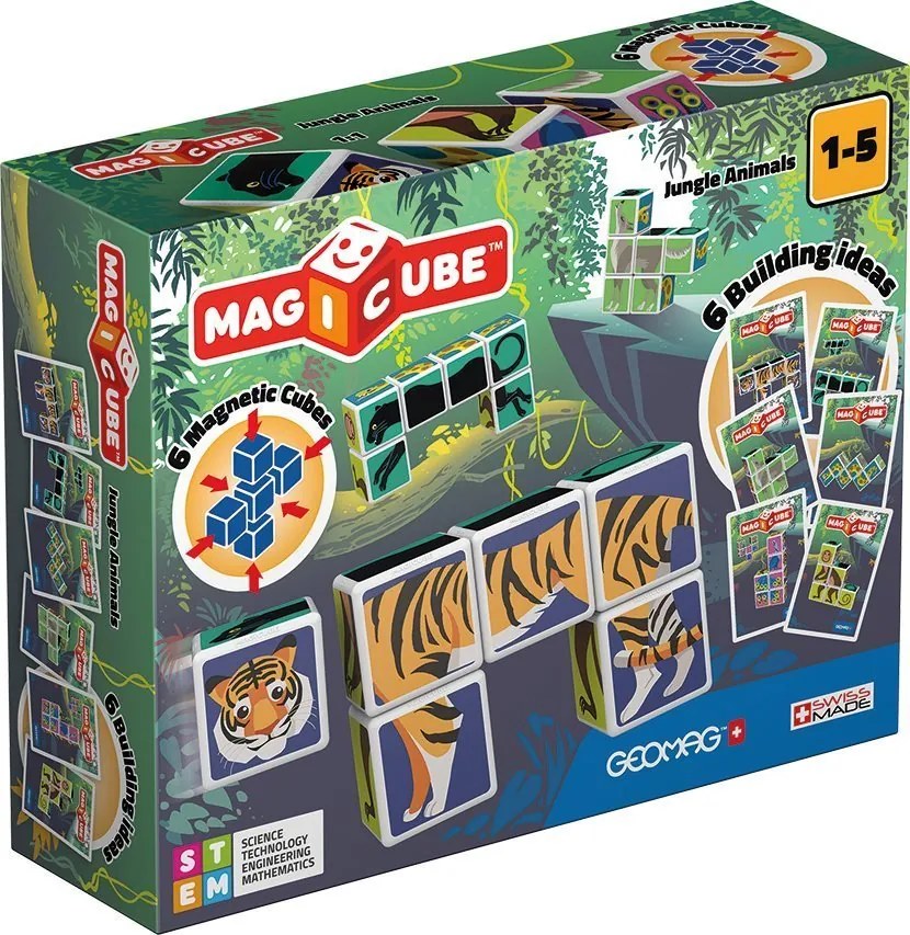 Magnetická stavebnice magicube jungle animals