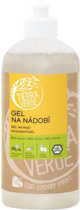 Tierra Verde Gel na nádobí s BIO citronovou silicí 500 ml