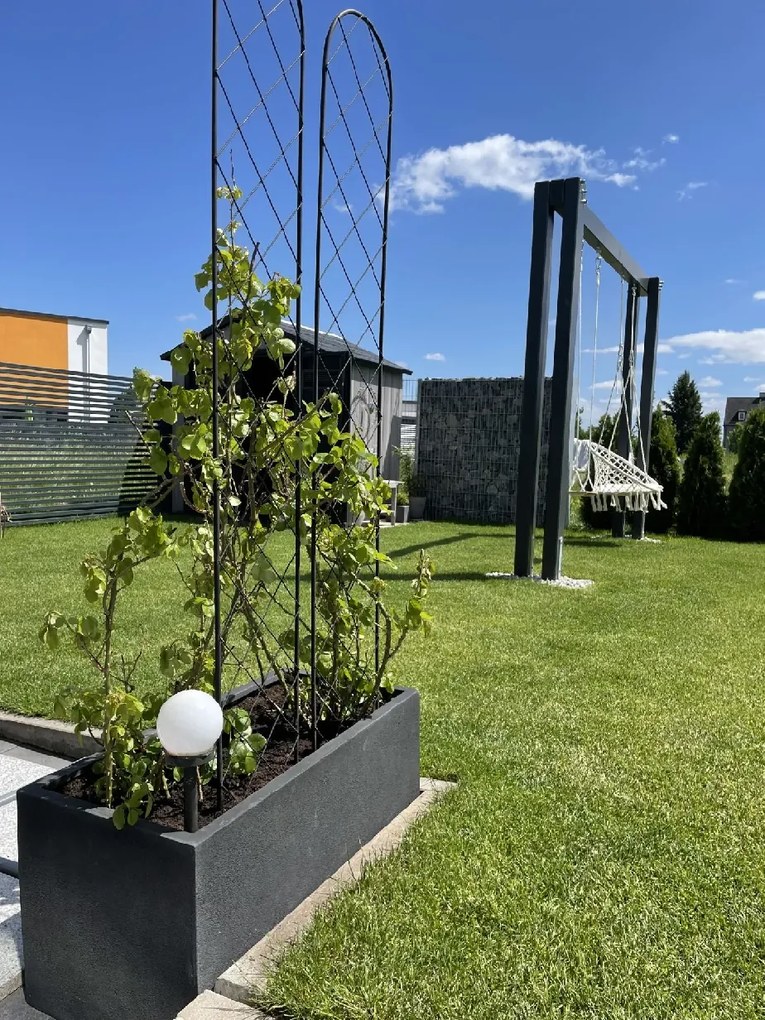 Truhlík MAXI, sklolaminát, šířka 80 cm, antracit - vzhled kamene