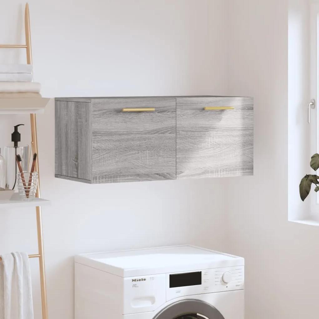 vidaXL Nástěnná skříňka 80 x 36,5 x 35 cm kompozitní dřevo [830063] Barva: Betonová šedá