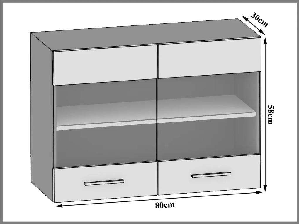 Kuchyňská skříňka Belini horní 80 cm dub sonoma  TOR SGW80/2/WT/DS/0/B1