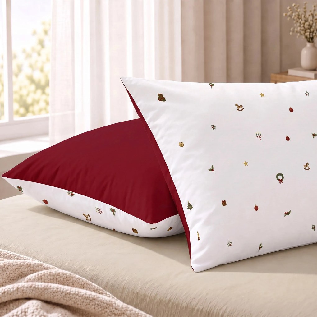 Perkálové bavlněné povlečení Klid Vánoc - duo Velikost: 140 x 200 + 70 x 90