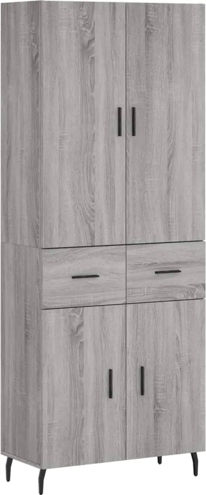 Skříň highboard šedá sonoma 69,5 x 34 x 180 cm kompozitní dřevo 3198167