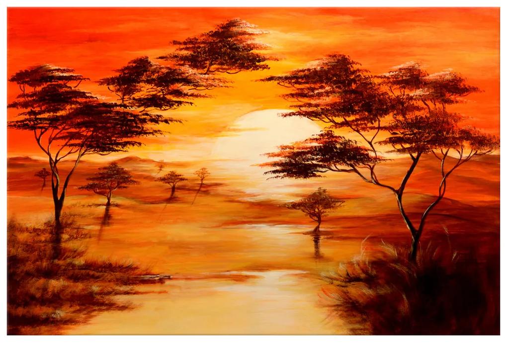 Gario Ručně malovaný obraz Západ slunce Rozměry: 120 x 80 cm