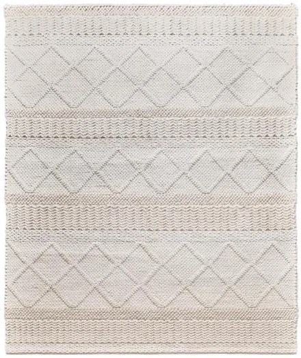 Diamond Carpets India, Ručně vázaný kusový koberec Geneva DE 7951 White Mix, 160x230, bílá, ložnice