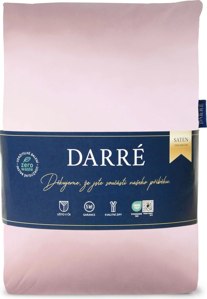 Saténové povlečení Royal - soft pink Velikost: 140 x 200 + 70 x 90