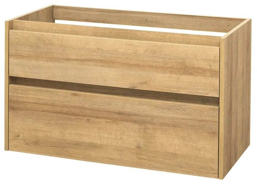 Mereo Mereo, Opto, koupelnová skříňka 101 cm, bílá, dub, bílá/dub, černá, CN922S