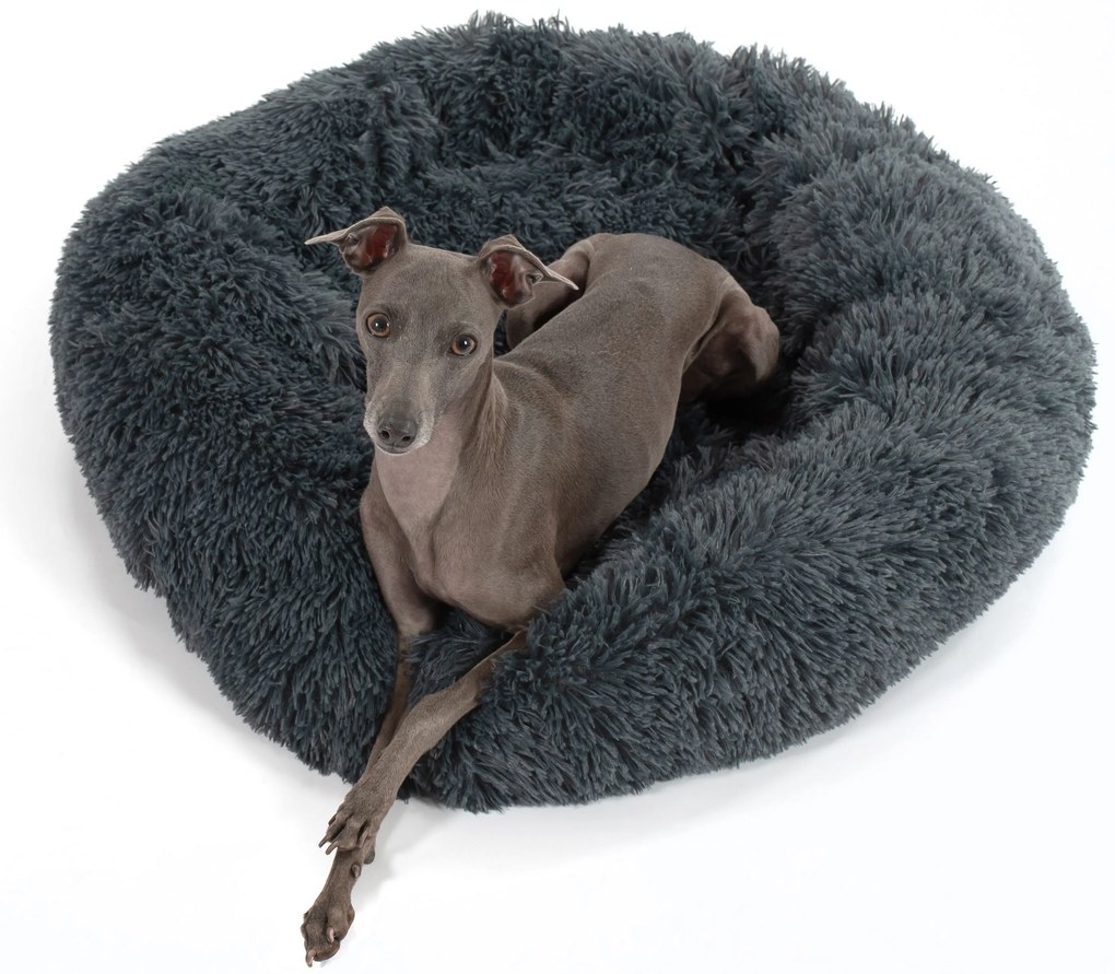 PuppyJoy PuppyJoy, kulatý pelíšek pro psy 80cm PJ-003, velikost M, tmavě šedá, HOM-50063