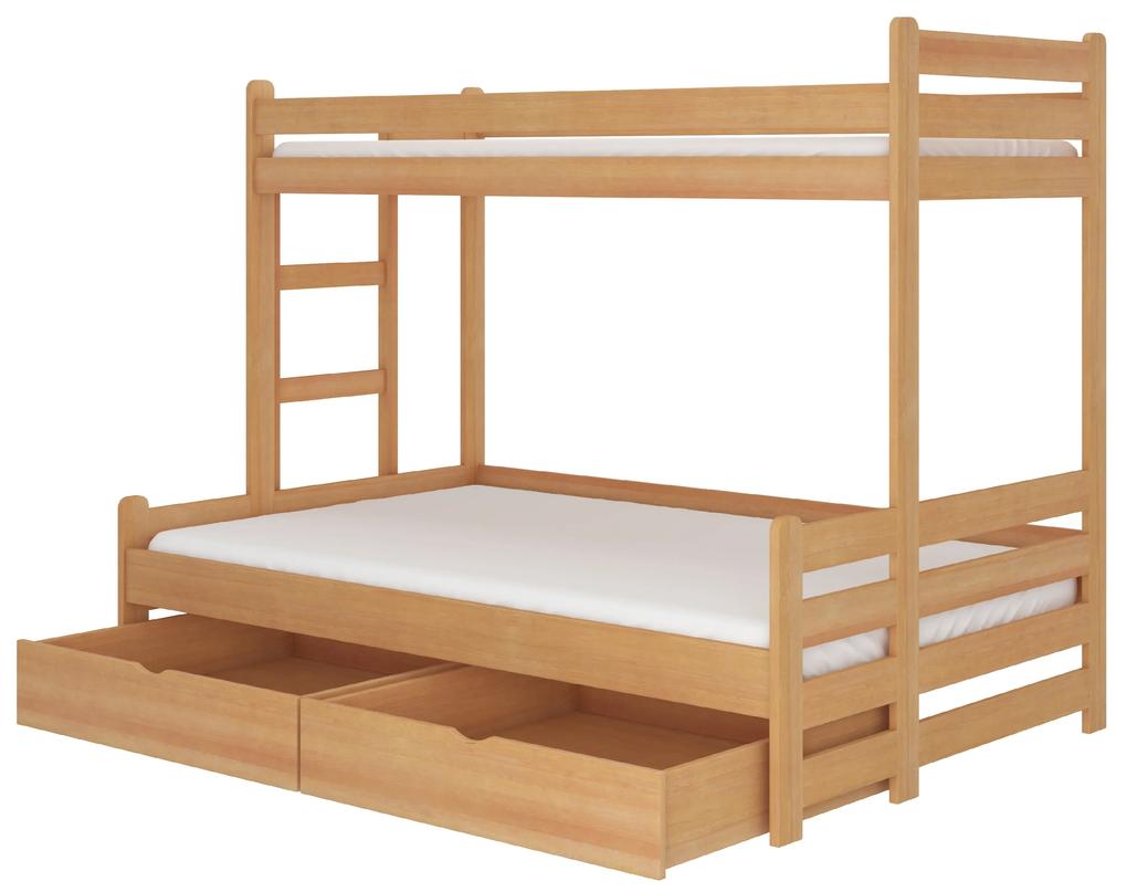 Patrová postel BENITO s nebesy Hlavní barva: Bílá, Obsahuje matraci: Ne