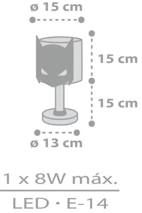 Dalber 61801N - LED Dětská lampička DARK HERO 1xG4/4W/230V bílá/černá