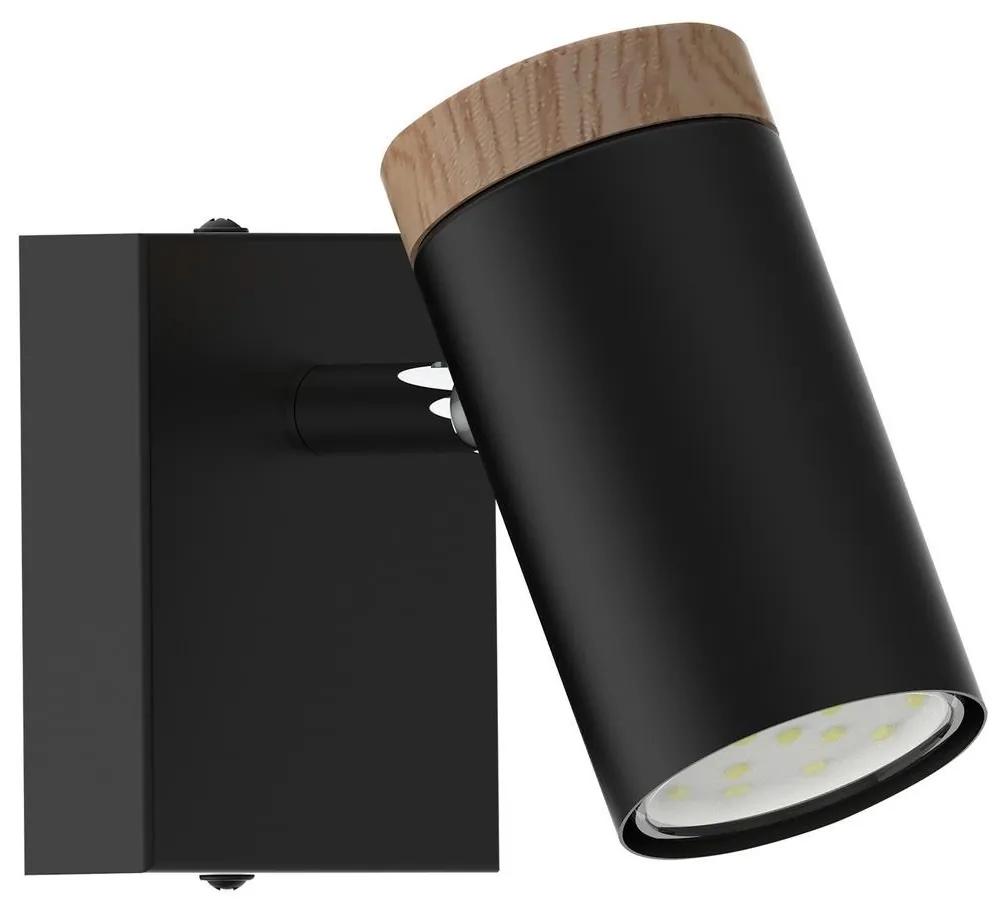 Candellux | Nástěnné bodové svítidlo LAGOS 1xGU10/15W/230V černá/hnědá | CA0918
