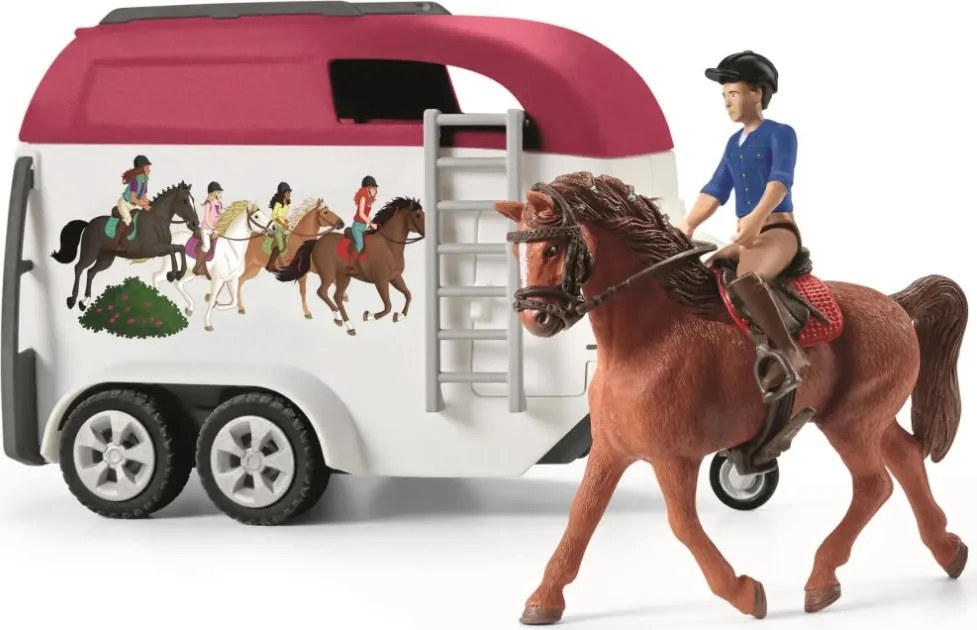 Schleich 42535 Dobrodružné auto s přívěsem a koněm