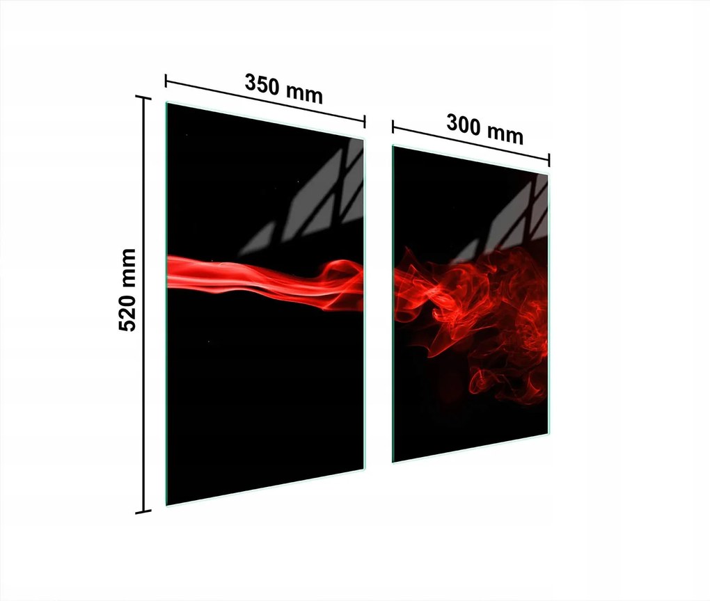 Skleněná Ochranná Deska Do Kuchyně 65x52 Černá