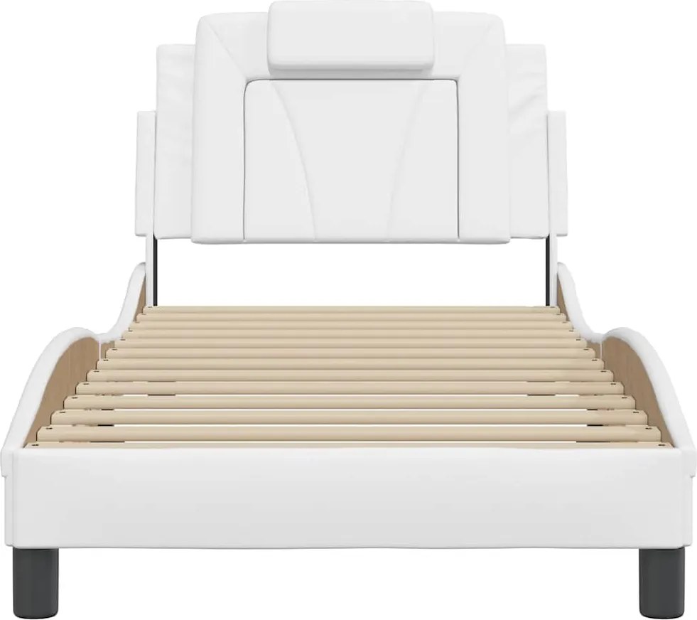 Rám postele Viana bez matrace bílý 90x200 cm umělá kůže 3208069