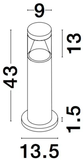 Venkovní LED lampa Rock B 9 černé