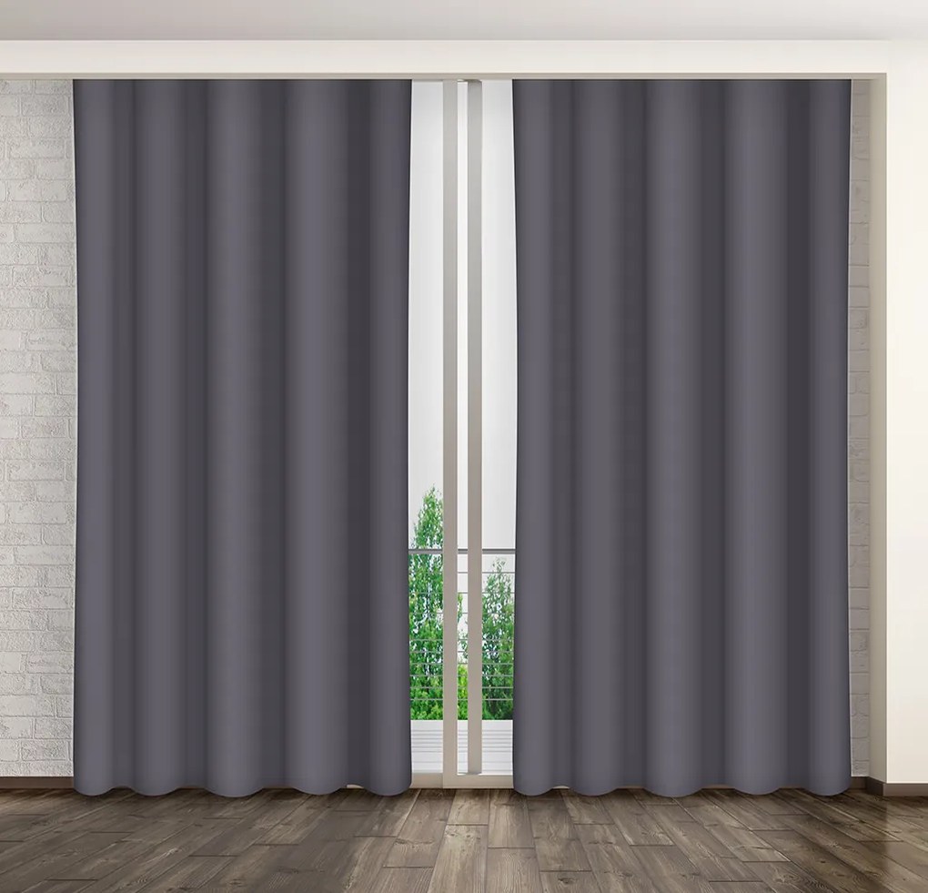 Dekorační závěs 10 tmavě šedá 160x250 cm MyBestHome