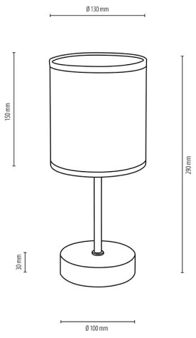 Spot-Light 87791974 - Stolní lampa BOHO 1xE27/25W/230V dub