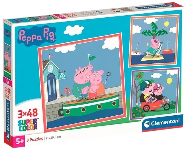 Clementoni - Puzzle 144 Prasátko Peppa 3x48 dílků