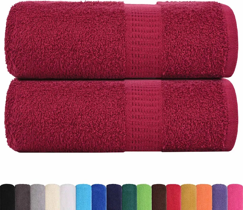 Ručníky pro hosty FROGN 2 ks bordó 30x50 cm 360 g/m² 136731
